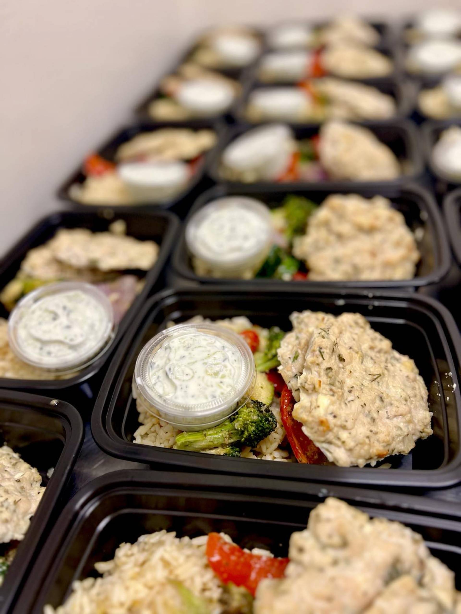 Greek Chicken Patties with lemon rice - Precision Prep Visalia